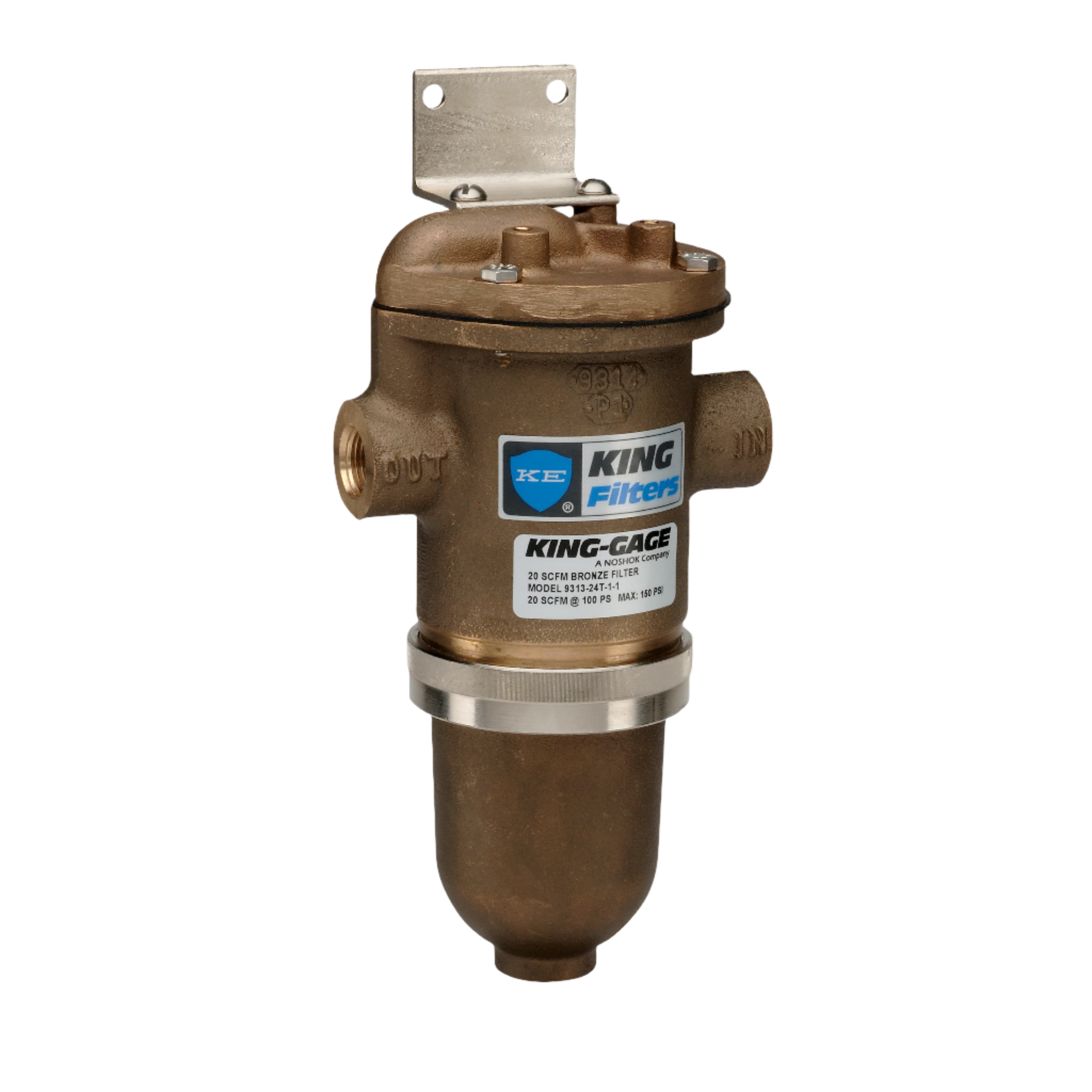 King-Gage - 9313-24-1-1 - Air-Guard Bronze Filter