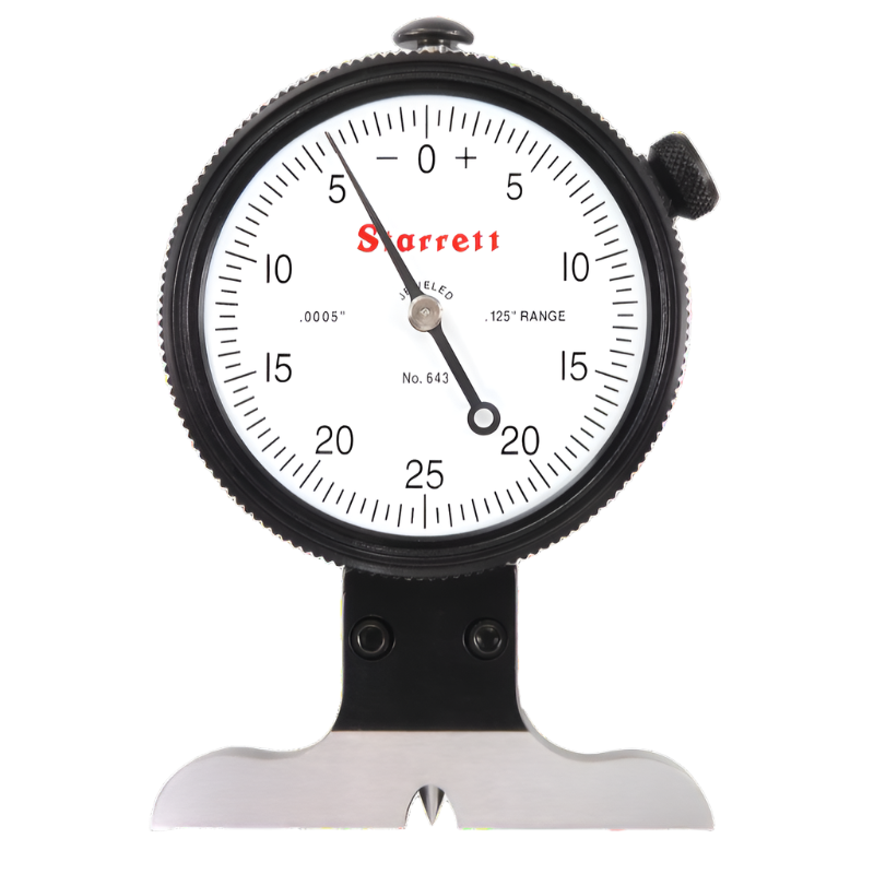 0-.125" Starrett 643JZ Dial Depth Gage — Standard Calibrations, Inc.